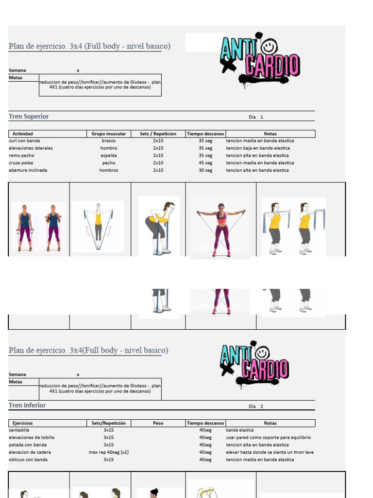 Rutina | PDF | Anatomía humana | Entrenamiento con pesas