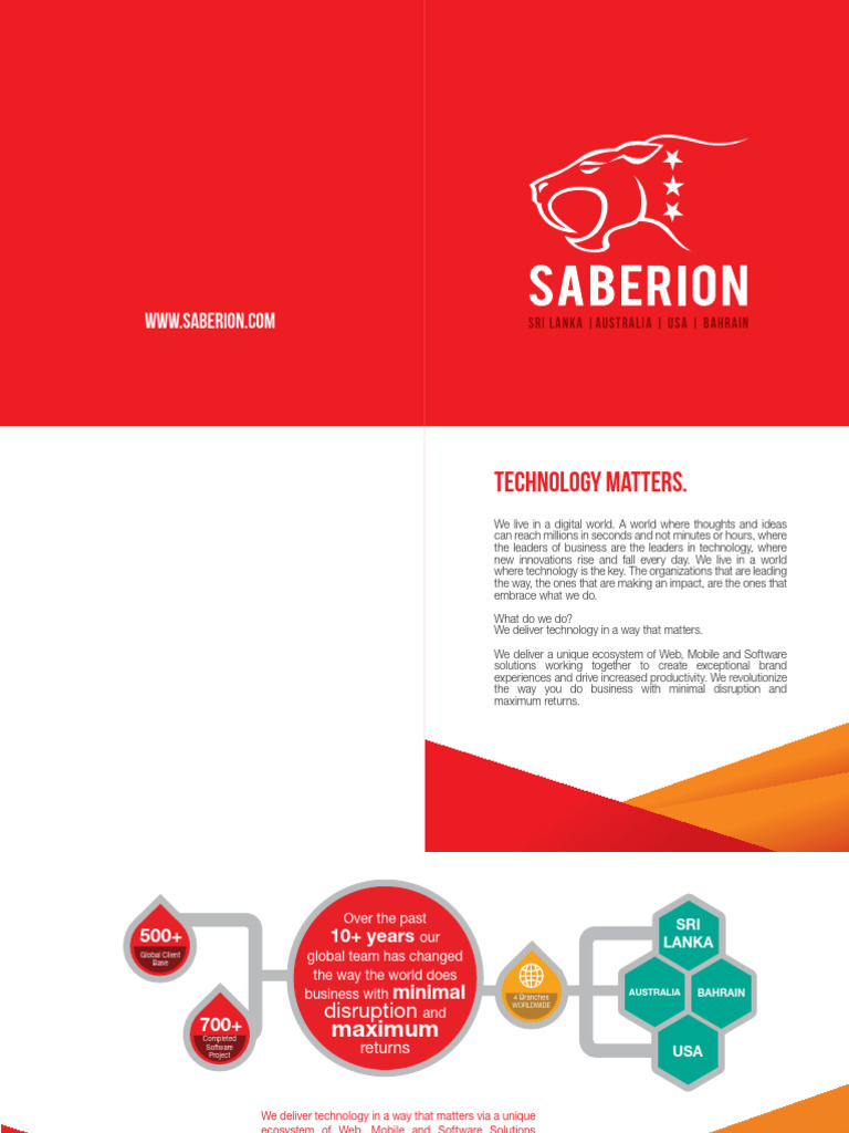 Saberion Brochure | PDF | Cloud Computing | Mobile App