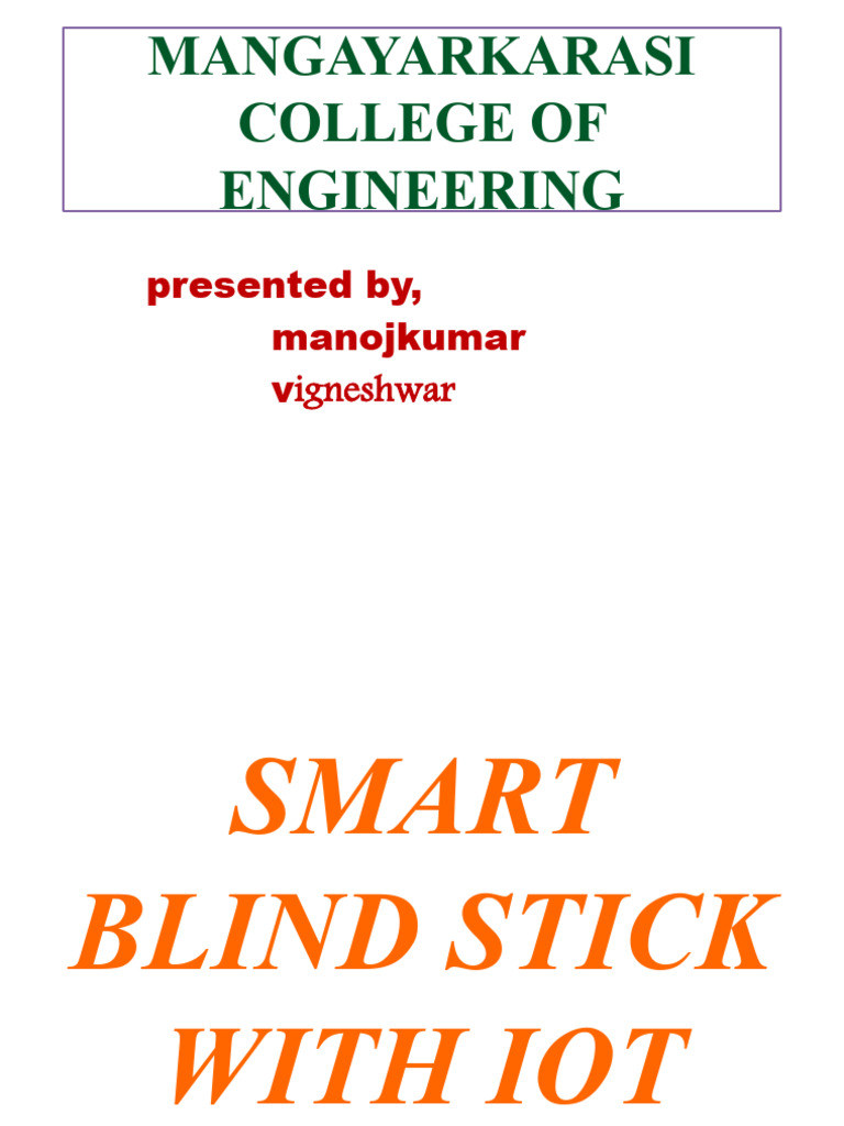 Smart Blind Stick With Iot | PDF