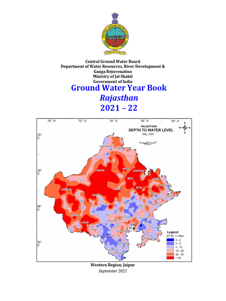 Ground Water Year Book Rajasthan 2021 - 22 | PDF | Rock (Geology ...