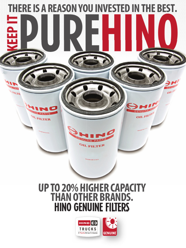 Oil Filters Purehino v07!13!22 | PDF | Mechanical Engineering | Energy Technology