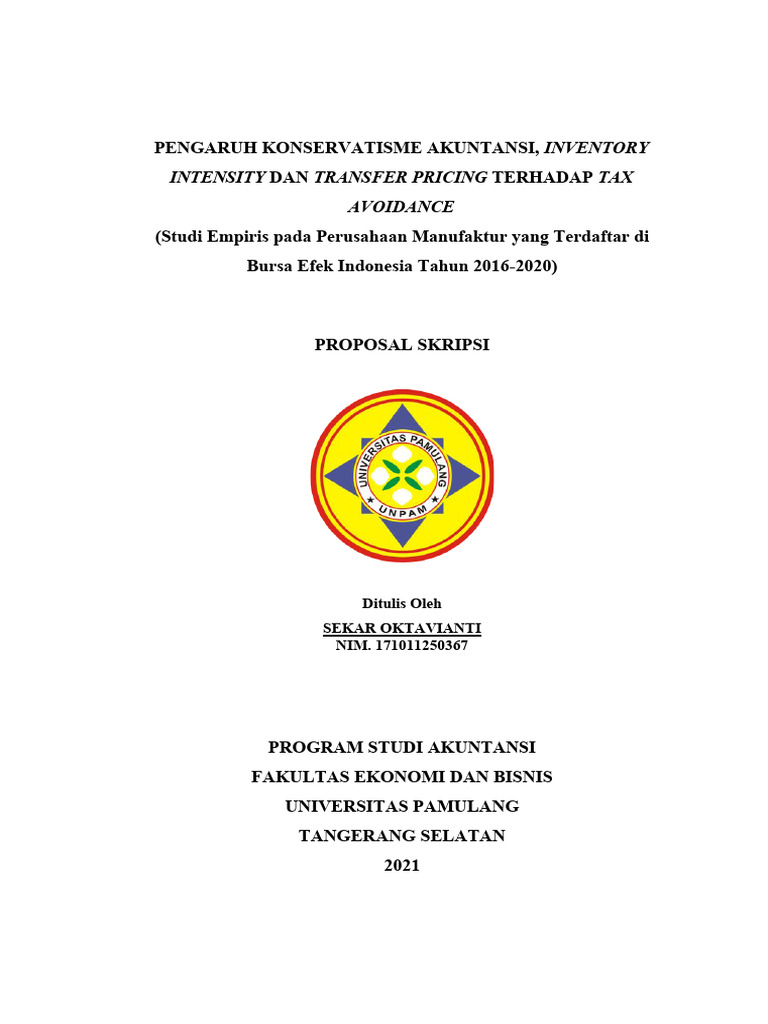 Proposal Skripsi Sekar | PDF | Bisnis