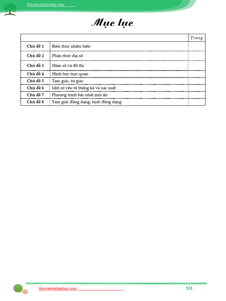Cac Chuyen de Toan 8 Theo Chuong Trinh Moi | PDF
