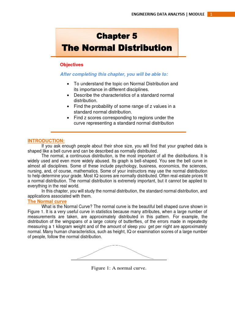 Chapter 5 The Normal Distribution | Download Free PDF | Normal ...