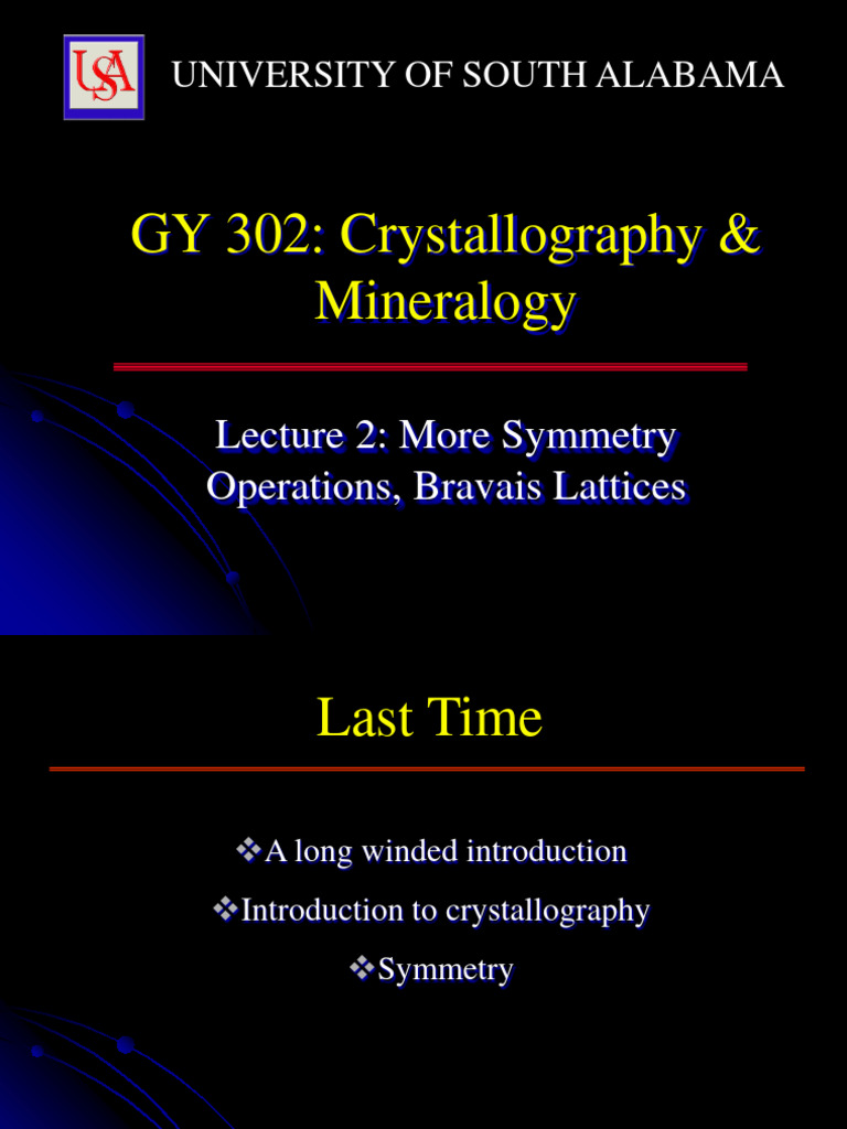 Crystallography: Symmetry & Lattices | PDF | Crystal Structure | Rotation