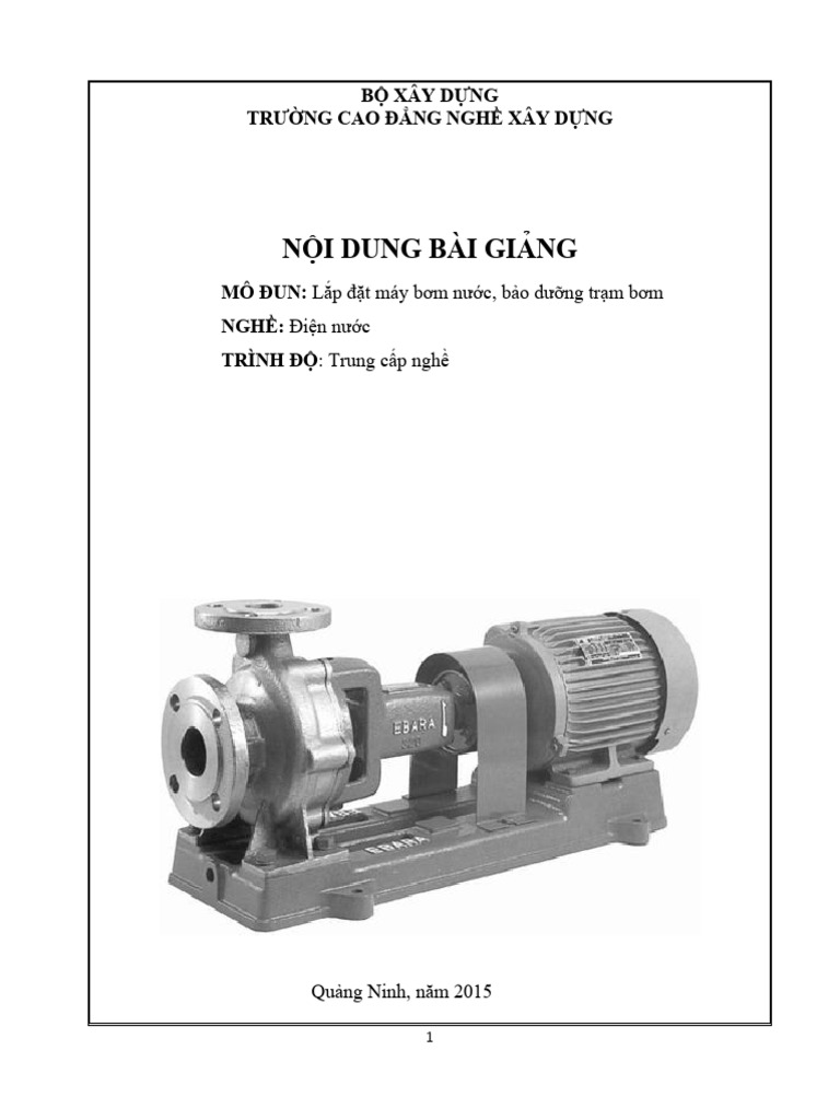 Giao Trinh Lap Dat May Bom | PDF