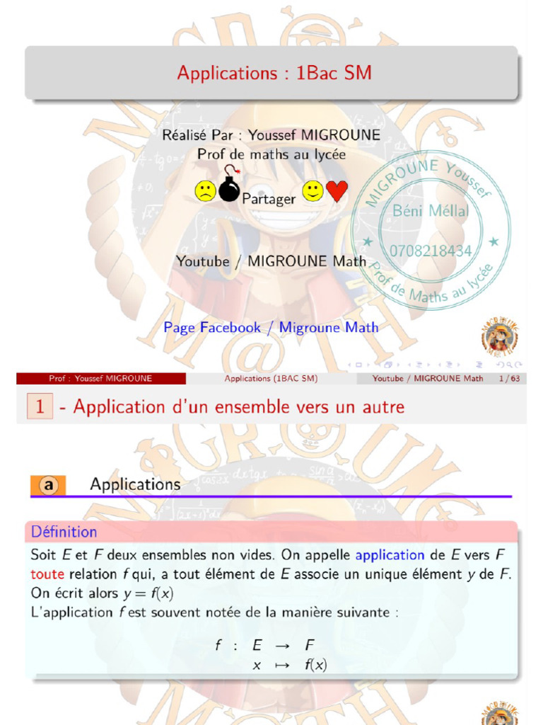 Applications 1bac SM | PDF