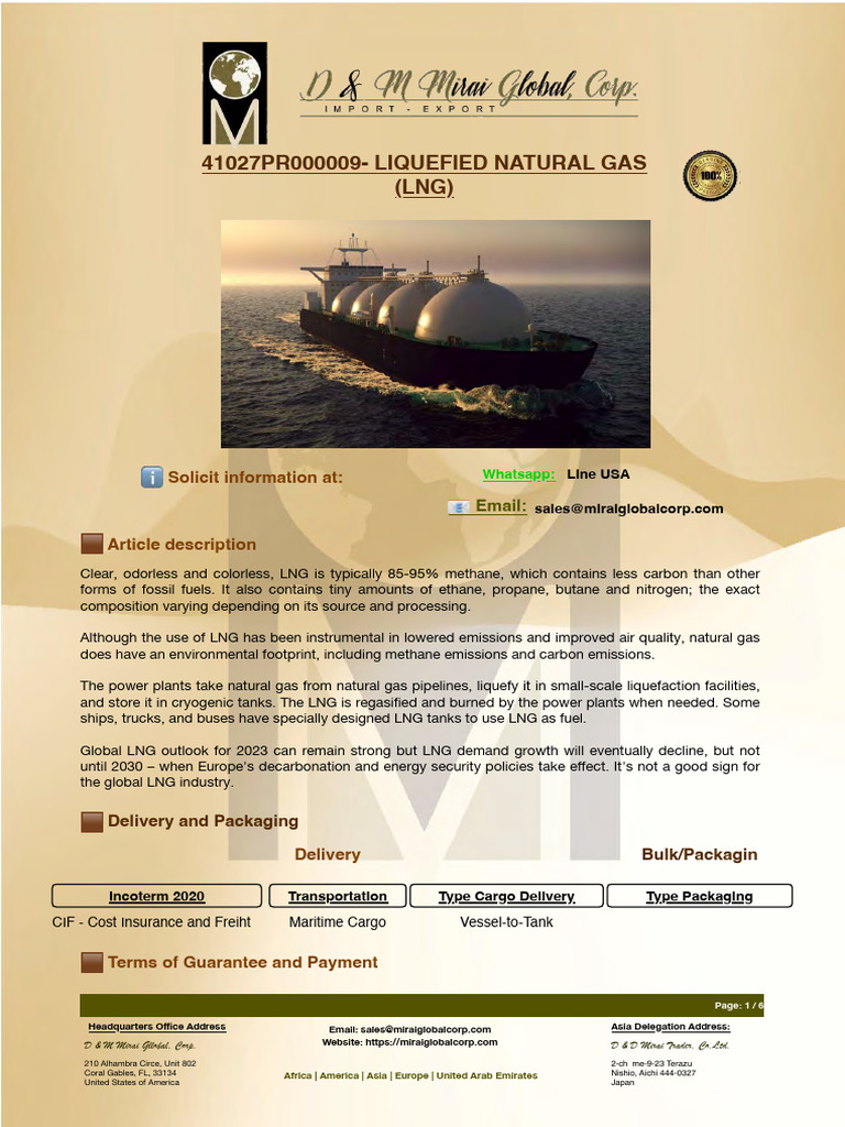 Liquefied Natural Gas | PDF | Liquefied Natural Gas | Natural Gas