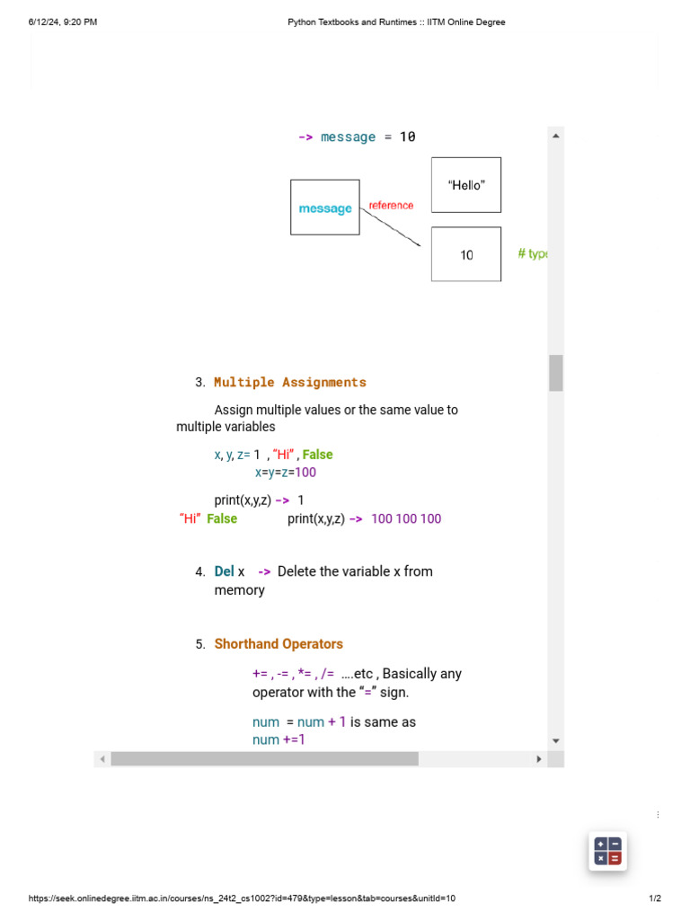 Python Textbooks and Runtimes - IITM Online Degree | PDF | Python ...