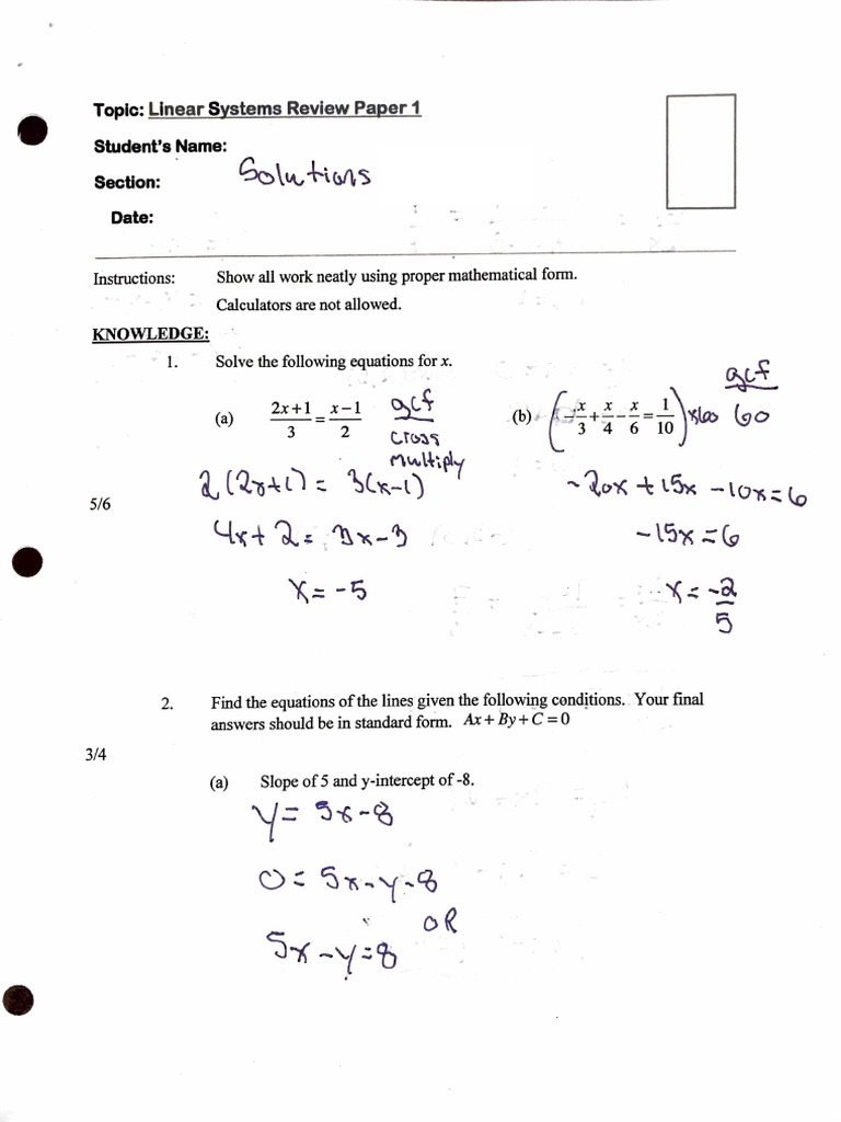 Formative Criterion A Unit #1 2021 Solutions | PDF | Equations | Mathematics