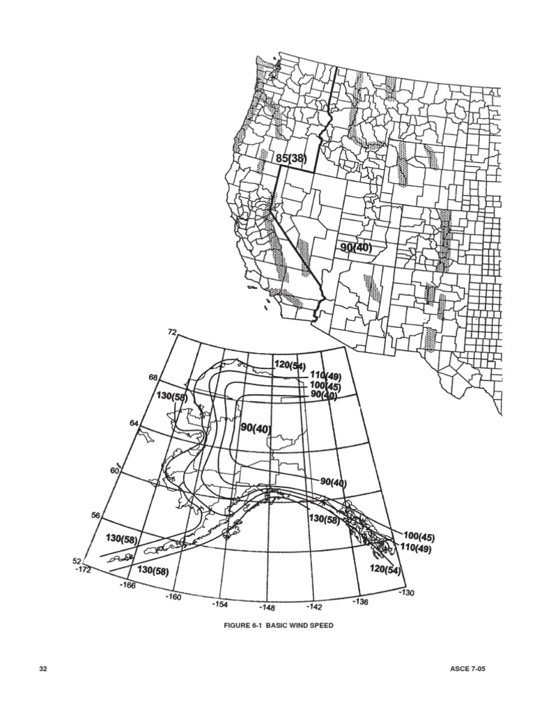 ASCE 7-05 Wind Chart | PDF | Science & Mathematics