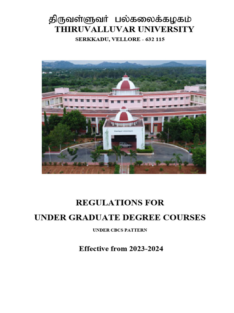 UG Regulation 2023 | Download Free PDF | University And College ...