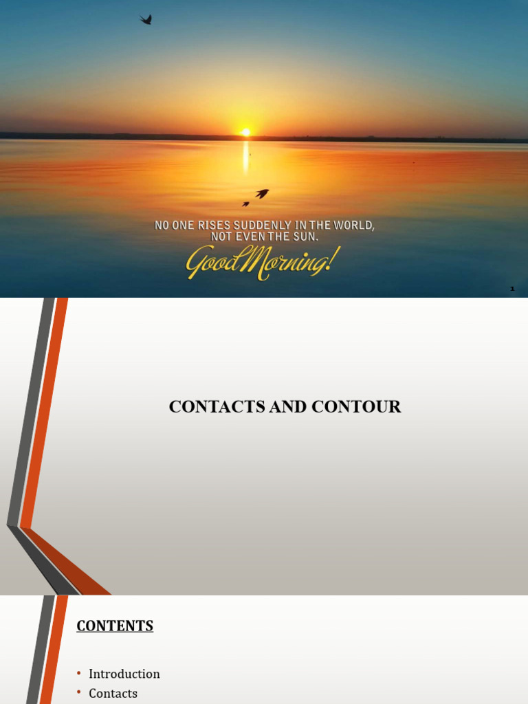 Contacts & Contours FNL | PDF | Dentistry | Dental Anatomy