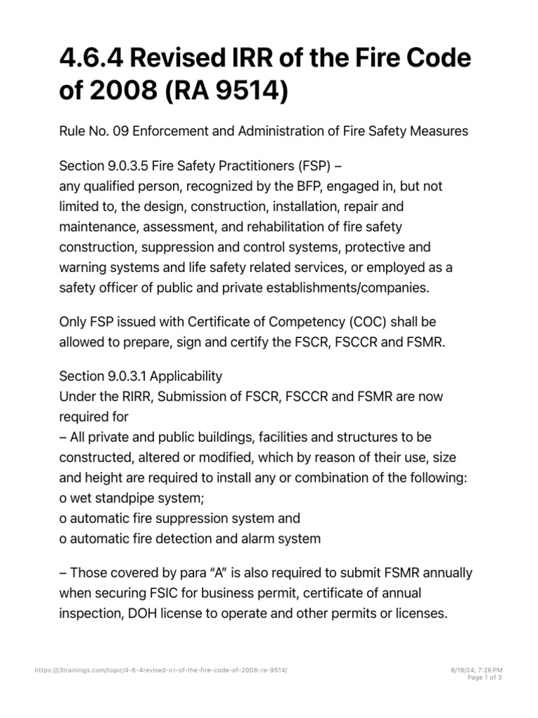 Fire Code 2008: Compliance Reports Explained | PDF | Fire Safety | Safety