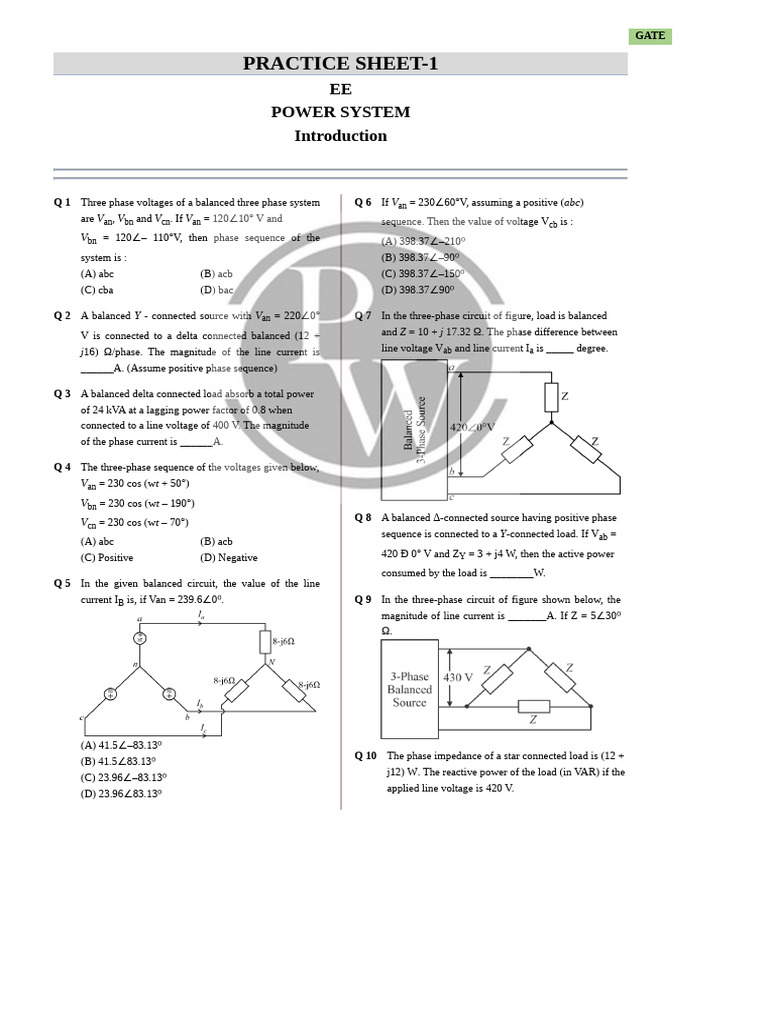 Introduction _ Practice Sheet 01(By Ajay Sir) | PDF | Electromagnetism | Electronic Circuits