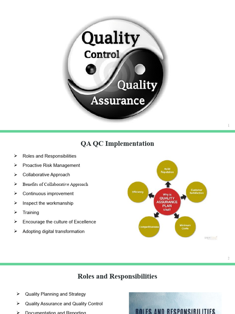 QA QC Implementation - Main | PDF | Quality Assurance | Business