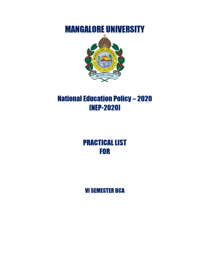 Vi Sem Bca Practical List | PDF | Php | Databases