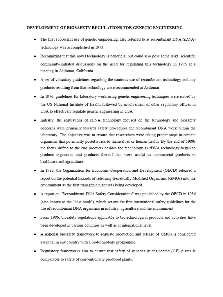 Genetic Engineering by Appraisal Committee-1 | PDF | Genetic ...