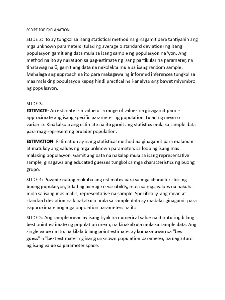 Script For Explanation | PDF