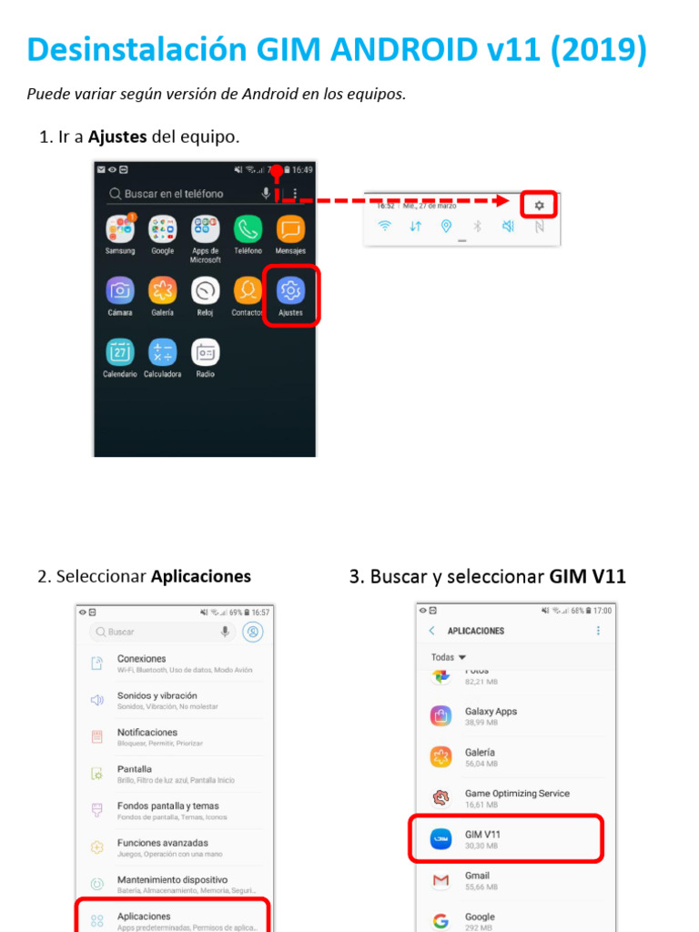Instrucciones Desinstalacion de GIM Android 2019 | PDF
