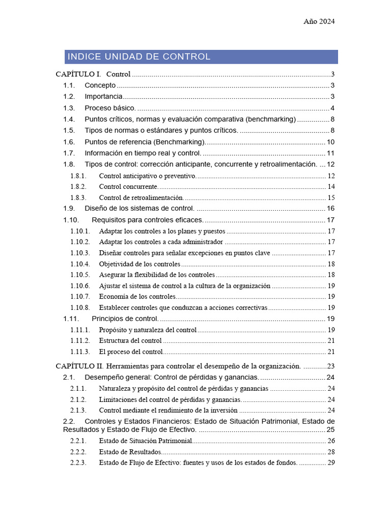 Control - Unidad V | PDF | Presupuesto | Calidad (comercial)