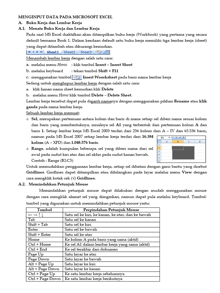 Menginput Data MS Excel | PDF Menginput Data MS Excel | PDF