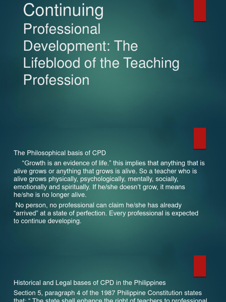Professional Development: The Lifeblood of The Teaching Profession | Download Free PDF ...