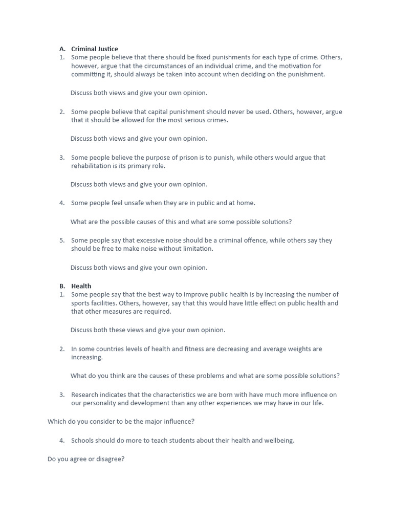 IELTS WRITING TASK 2 | PDF | Crimes | Crime & Violence