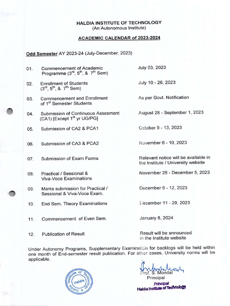 Academic Calendar 2023 24 | Download Free PDF | Academic Term | Evaluation