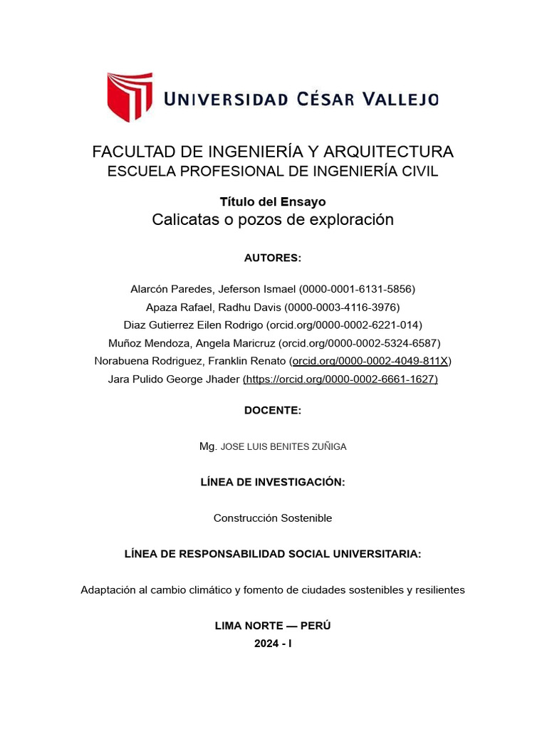 Calicatas: Exploración del Suelo en Construcción | PDF | Suelo ...