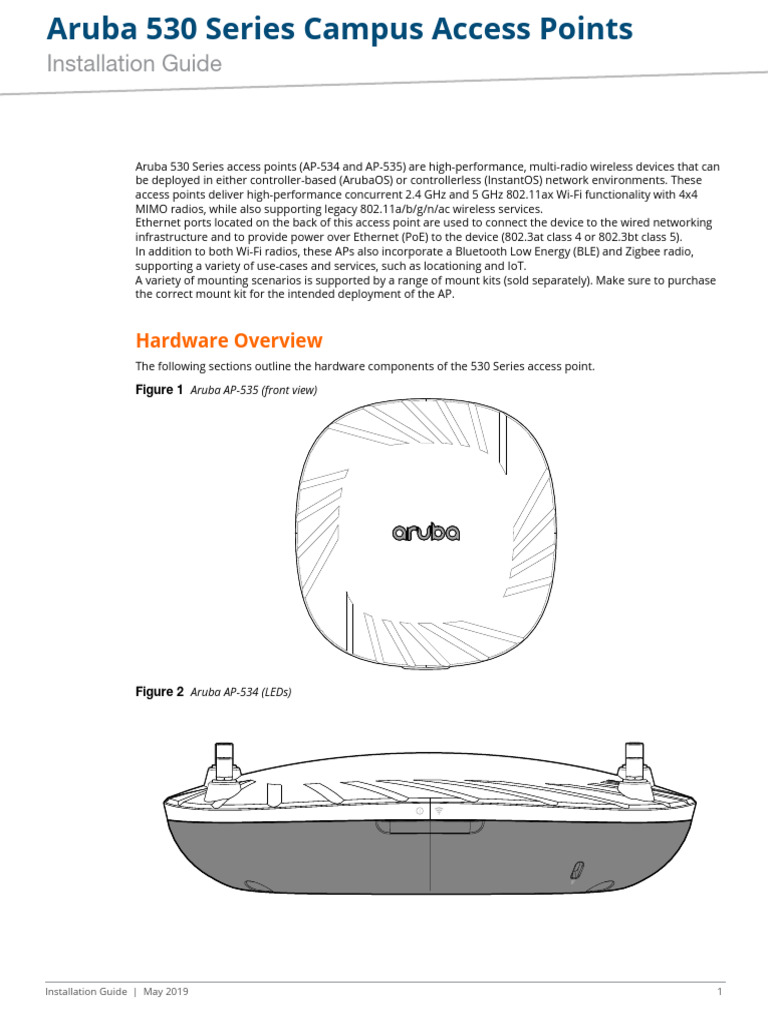 AP-530 Series - Installation Guide-A00100489en - Us | PDF | Wireless ...