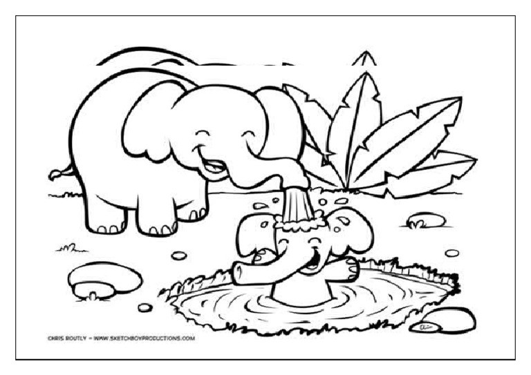 Animals in The Jungle Colouring Sheet | PDF