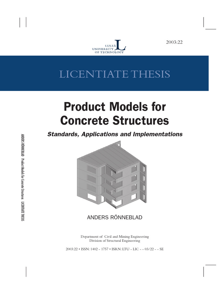 Concrete Structure Product Models | PDF | Conceptual Model | Data Model