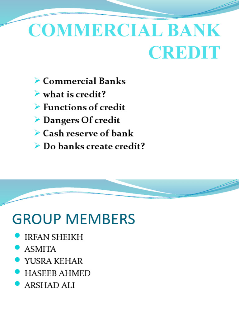 COMMERCIAL BANK CREDIT | PDF | Banks | Non Bank Financial Institution