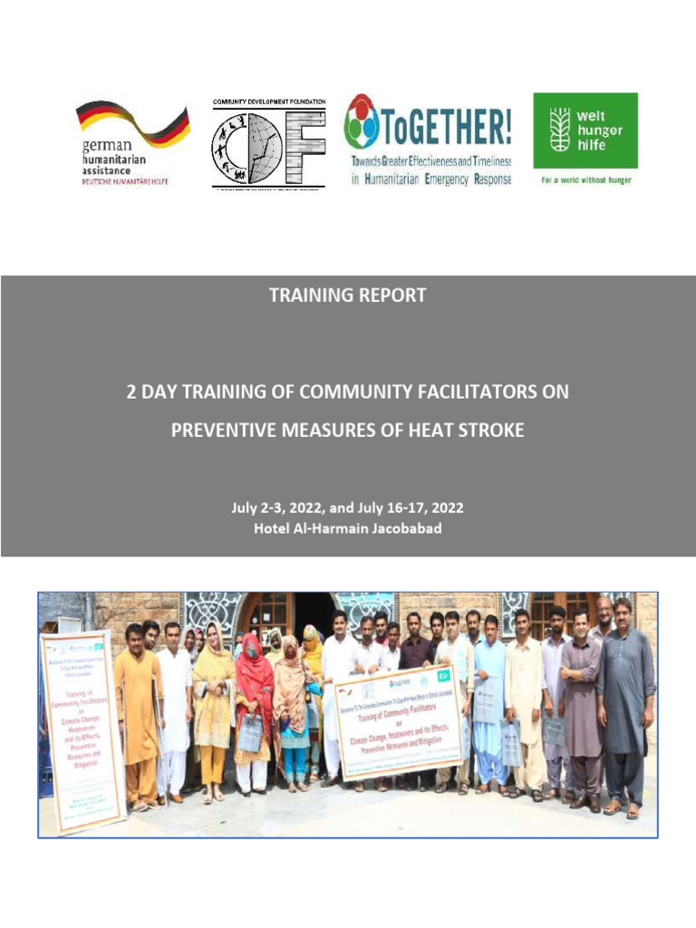 2 Day Training of Community Facilitators On Preventive Measures of Heat ...