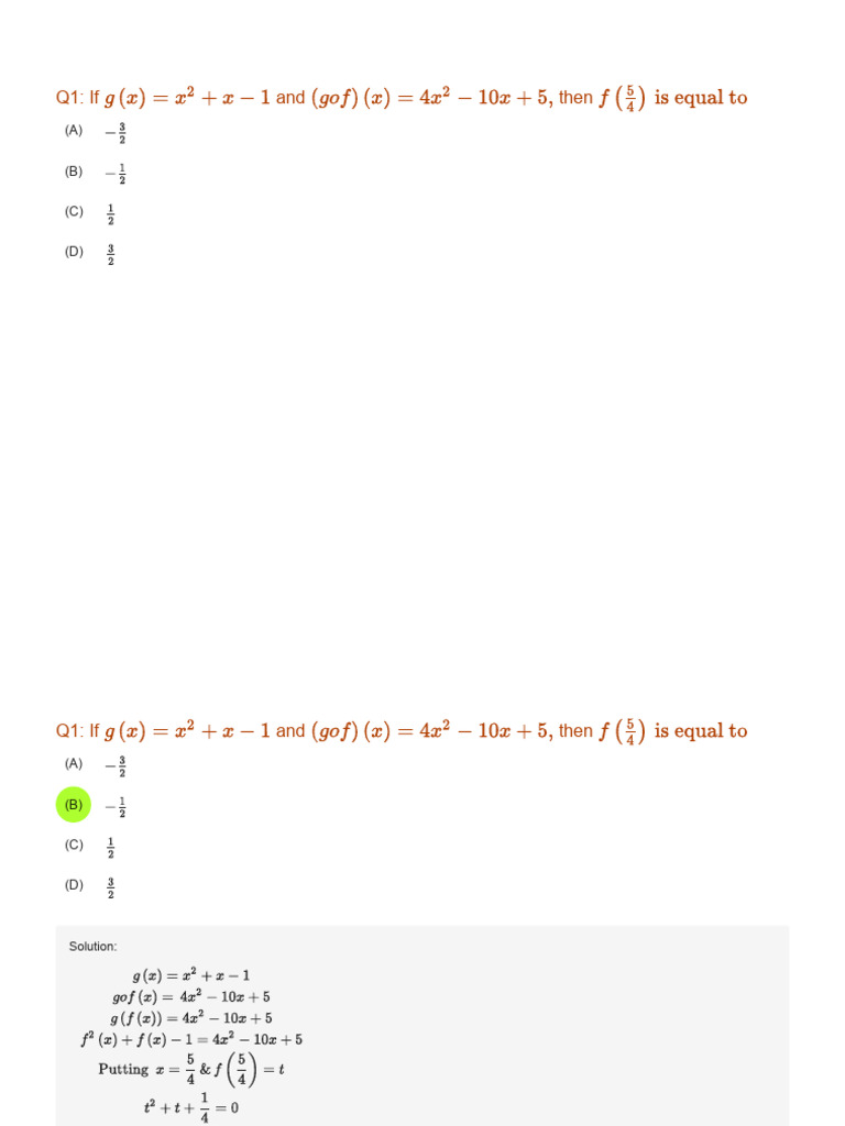 Relations and Functions - JEE Mains PYQ 2020-2022 | PDF | Function (Mathematics) | Zero Of A ...