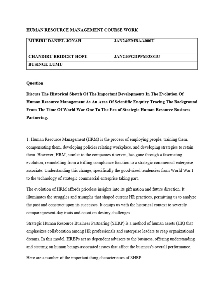 Human Resource MGT Assignment | PDF | Human Resource Management | Human ...