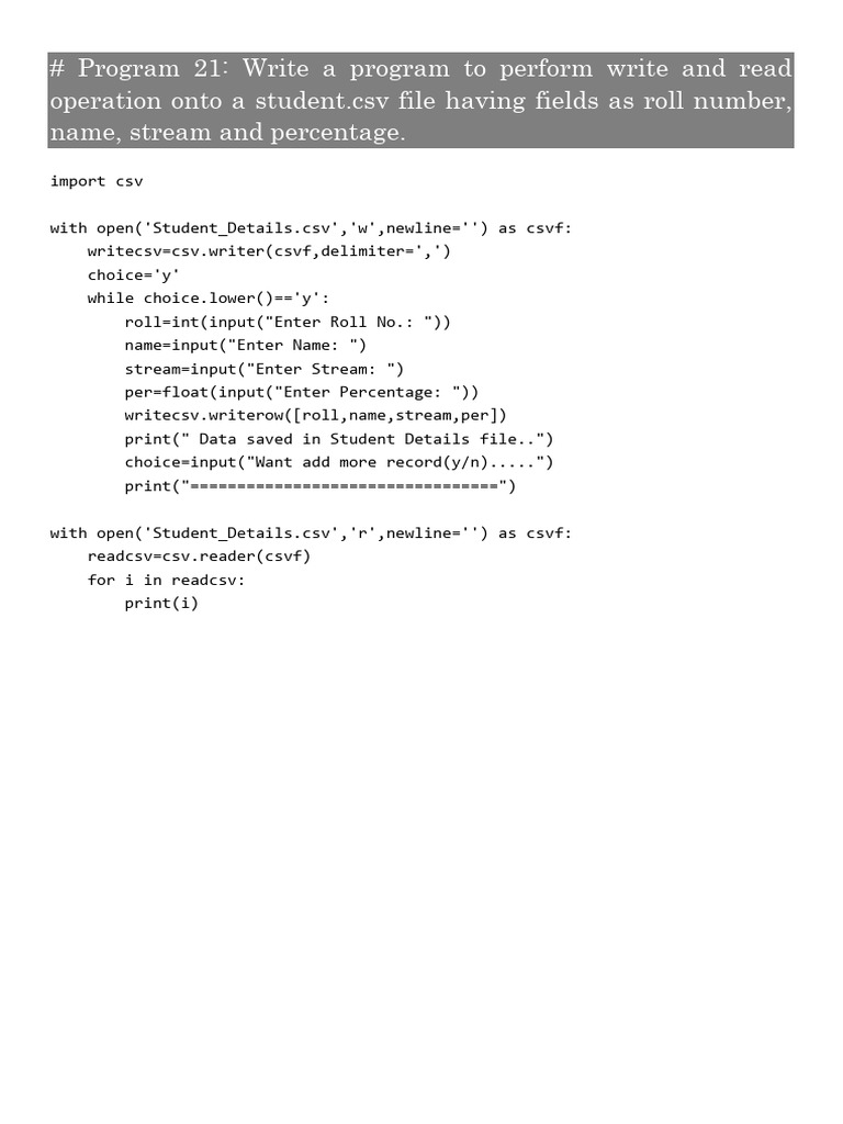 ASSIGNS CLASS-12-PART-4-Final | PDF | Comma Separated Values | Computer Science