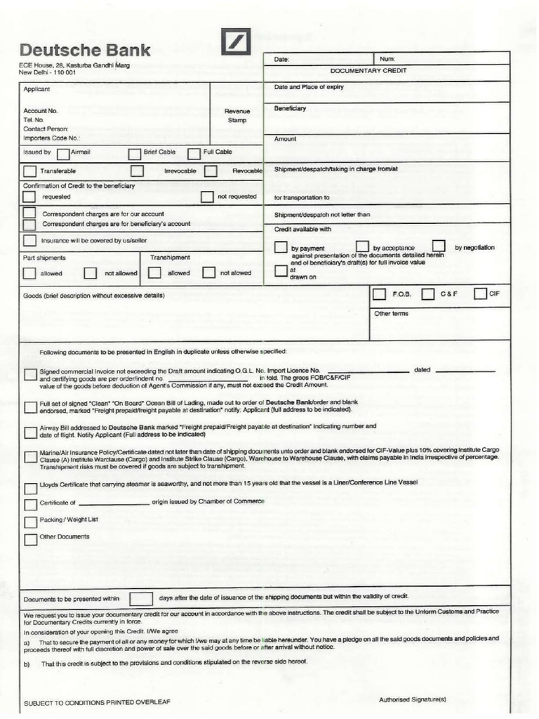 LC Application Form (3) - 1 | PDF