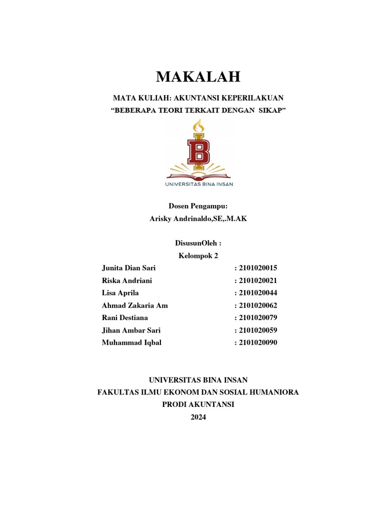 Kelompok 2 Akt Keprilakuan | PDF