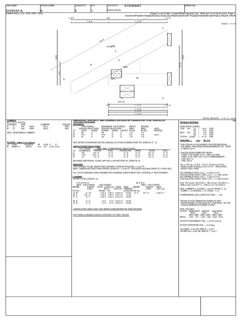 Roof Plan 4 | PDF | Truss | Structural Engineering