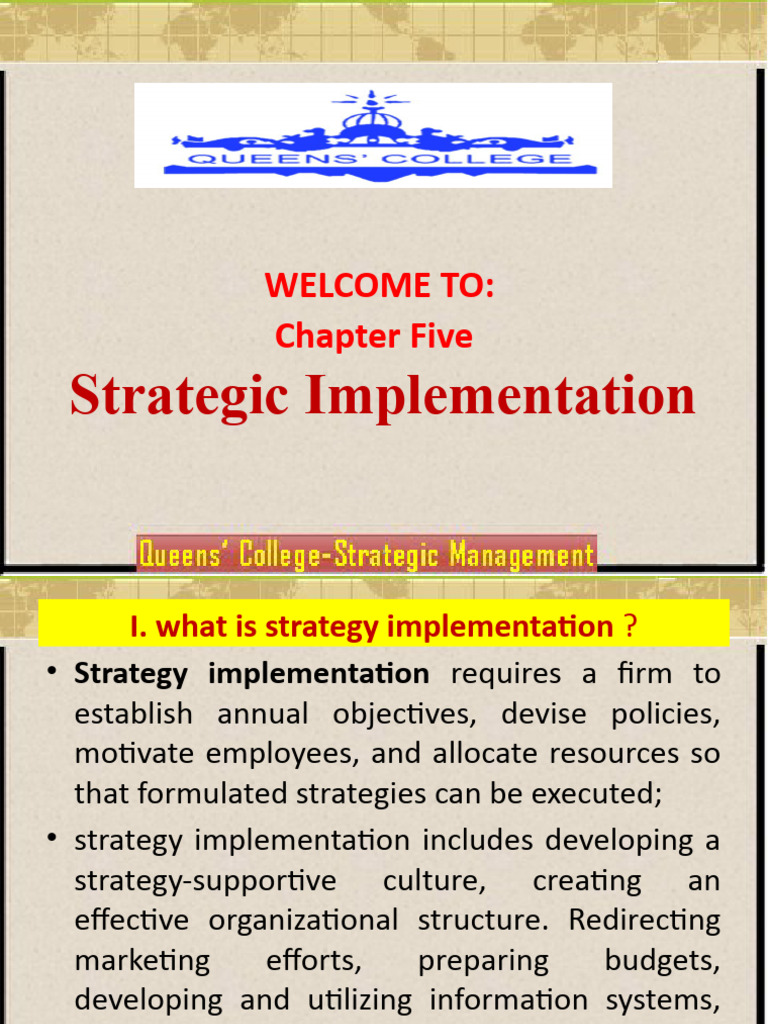 Strategic Management Chapter 5 | PDF | Strategic Management | Goal