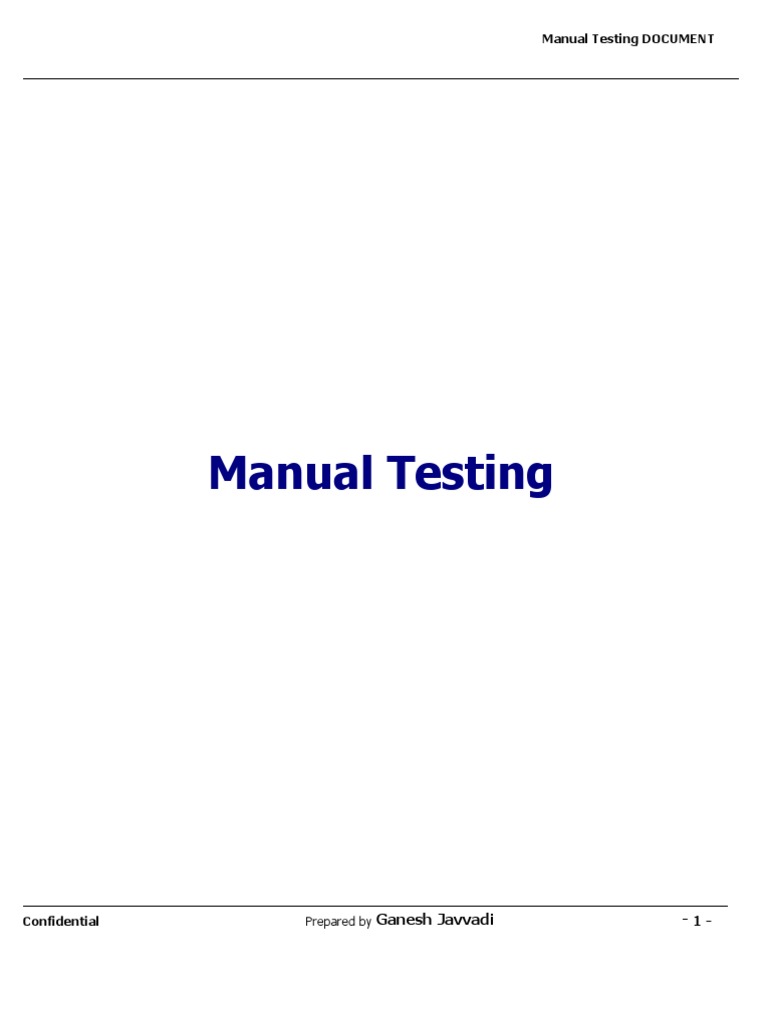 Manual Testing | Download Free PDF | Software Testing | Software ...