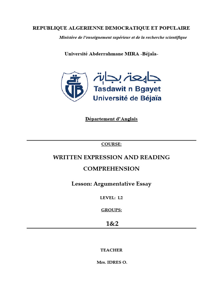 ESSAY WRITING Arguing A Point | PDF | Argument | Libraries