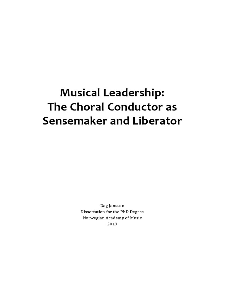 Musical leadership - tesis | PDF