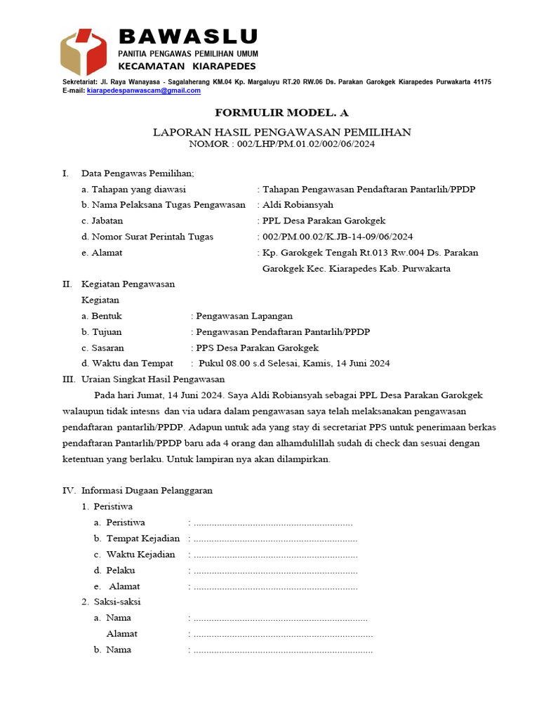 02.LHP - Aldi - Parakan Garokgek - 14.06.2024 | PDF