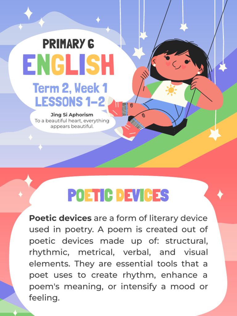 English Week 1 | PDF | Poetry | Rhyme