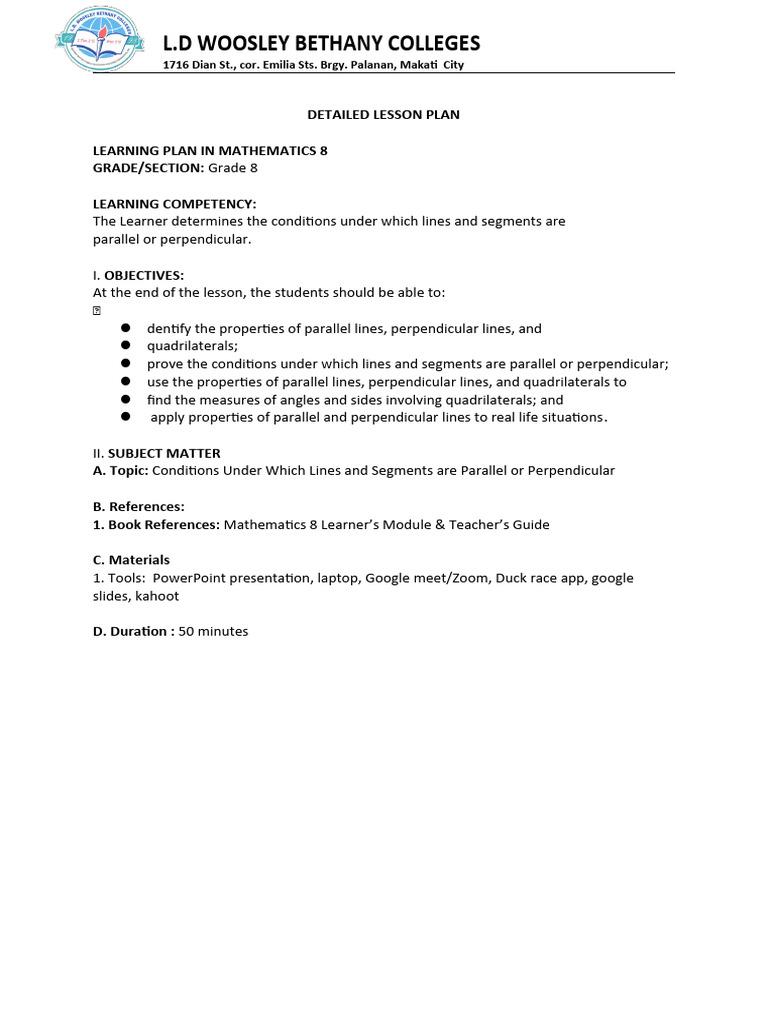 Conditions for Parallel and Perpendicular Lines | PDF | Classical ...