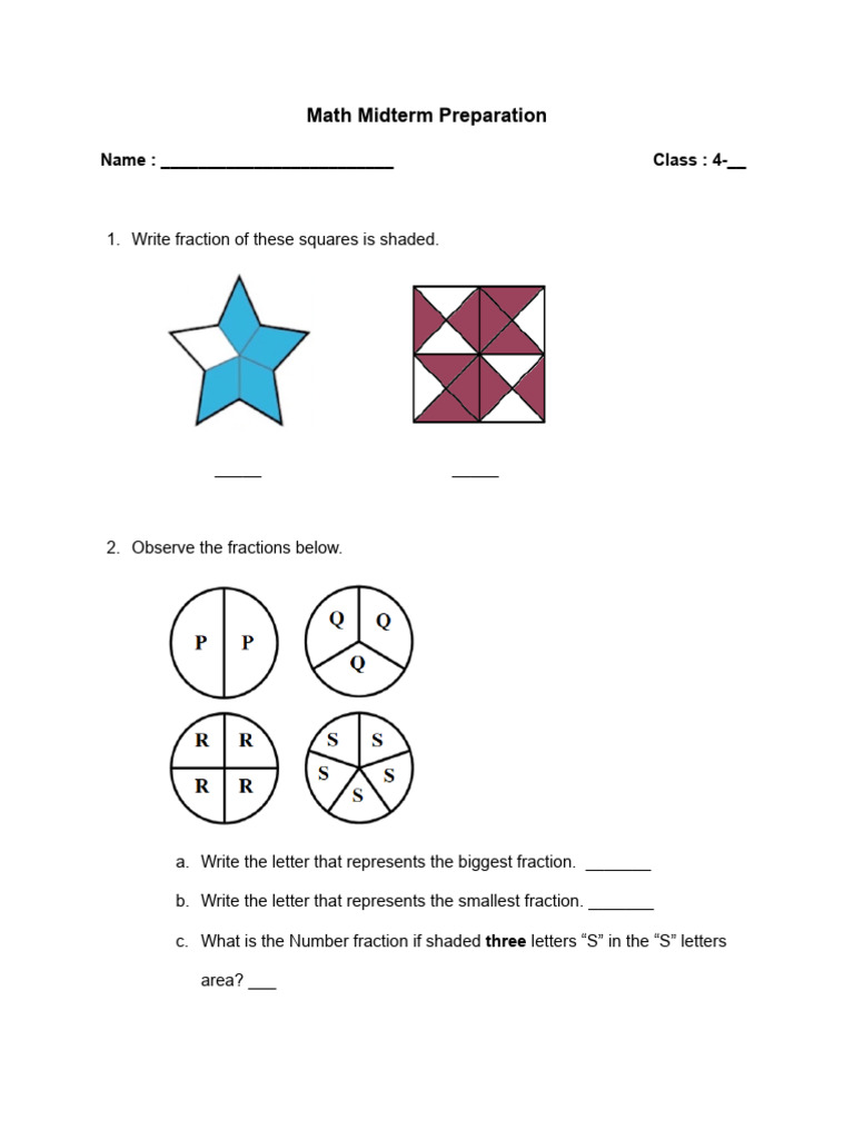 Math Midterm Preparation | PDF | Angle | Elementary Mathematics