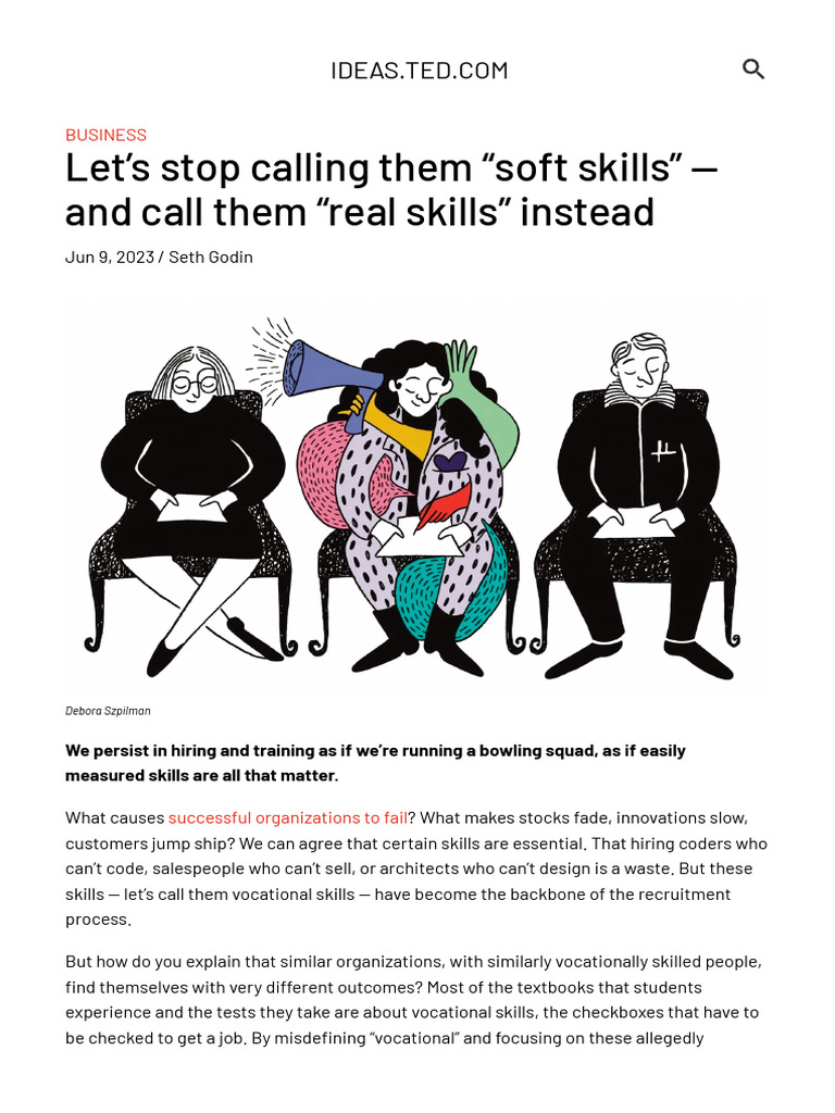 Let’s stop calling them “soft skills” — and call them “real skills” instead | PDF